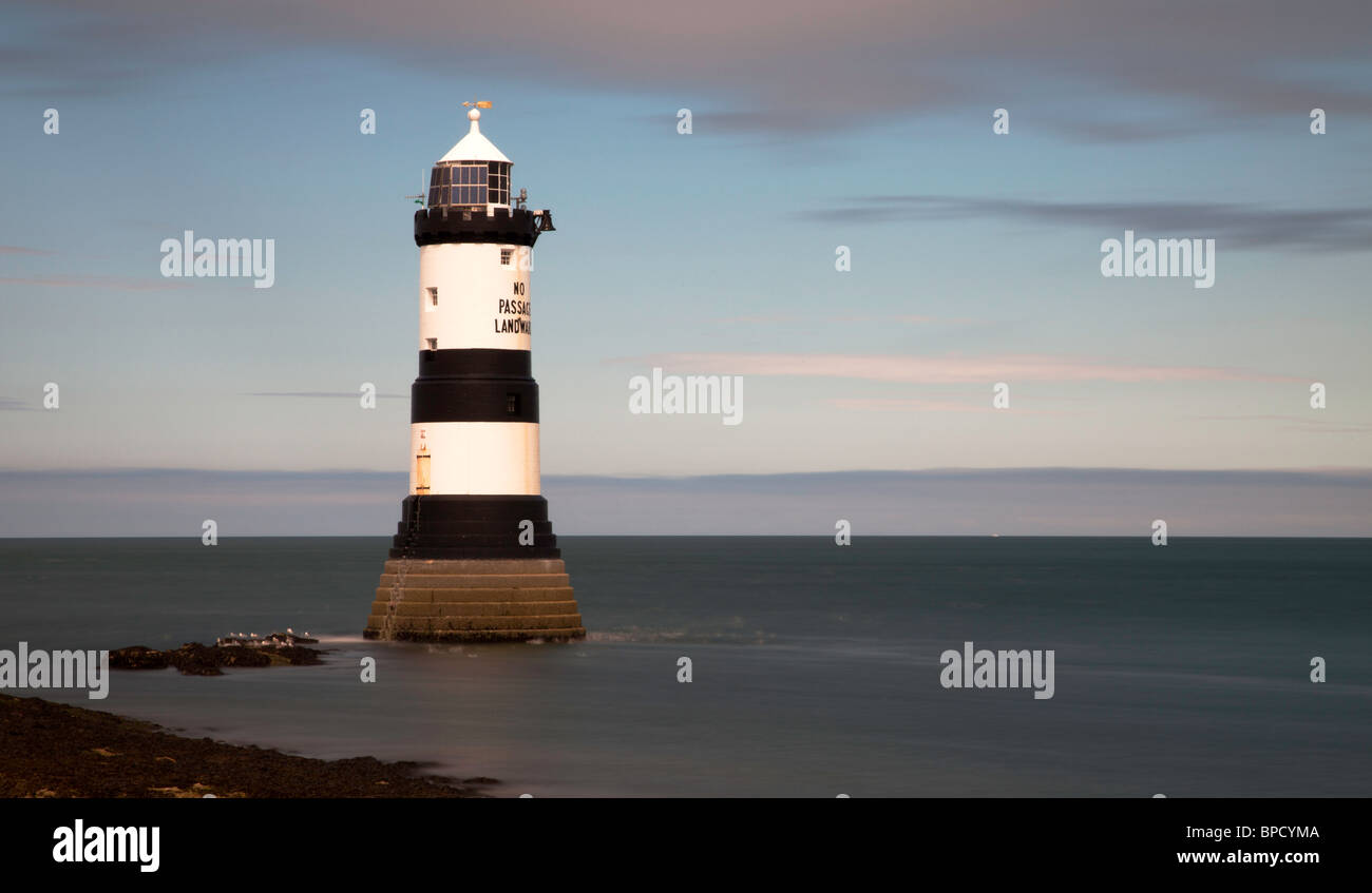 The lighthouse at Penmon Point long exposure Stock Photo - Alamy