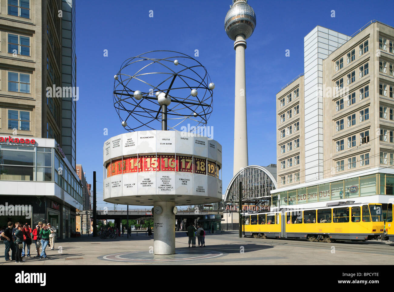 The Weltzeituhr world clock at Alexanderplatz, Berlin, Germany Stock ...