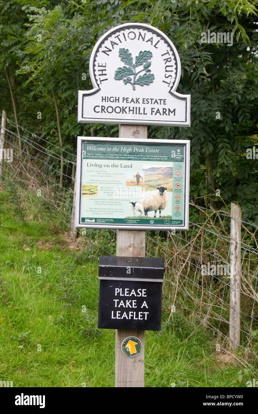 the national trust signpost crookhill farm derbyshire peak district ...