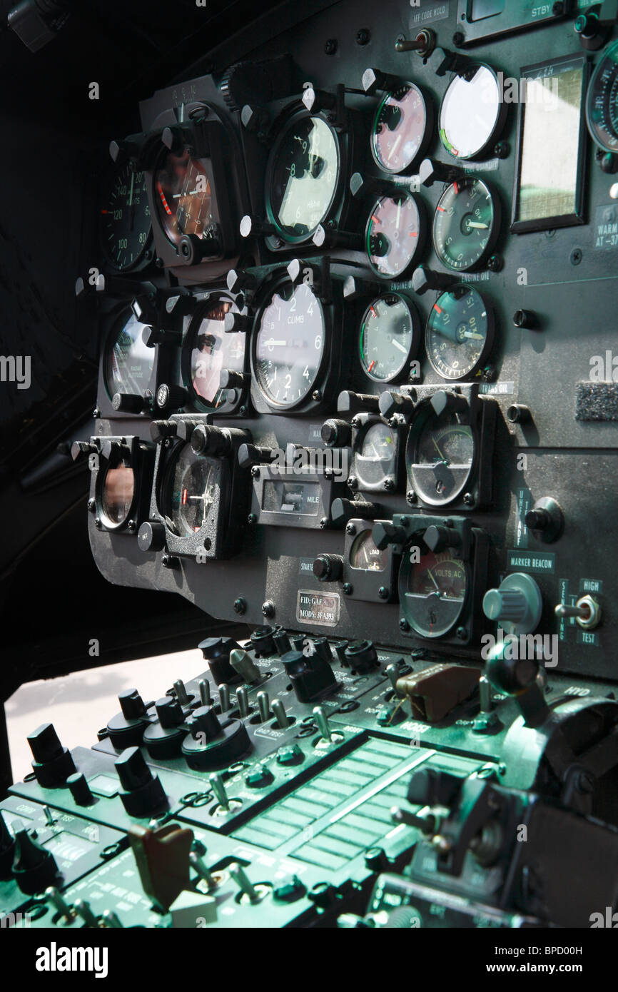 Displays in the cockpit of a military helicopter Stock Photo - Alamy