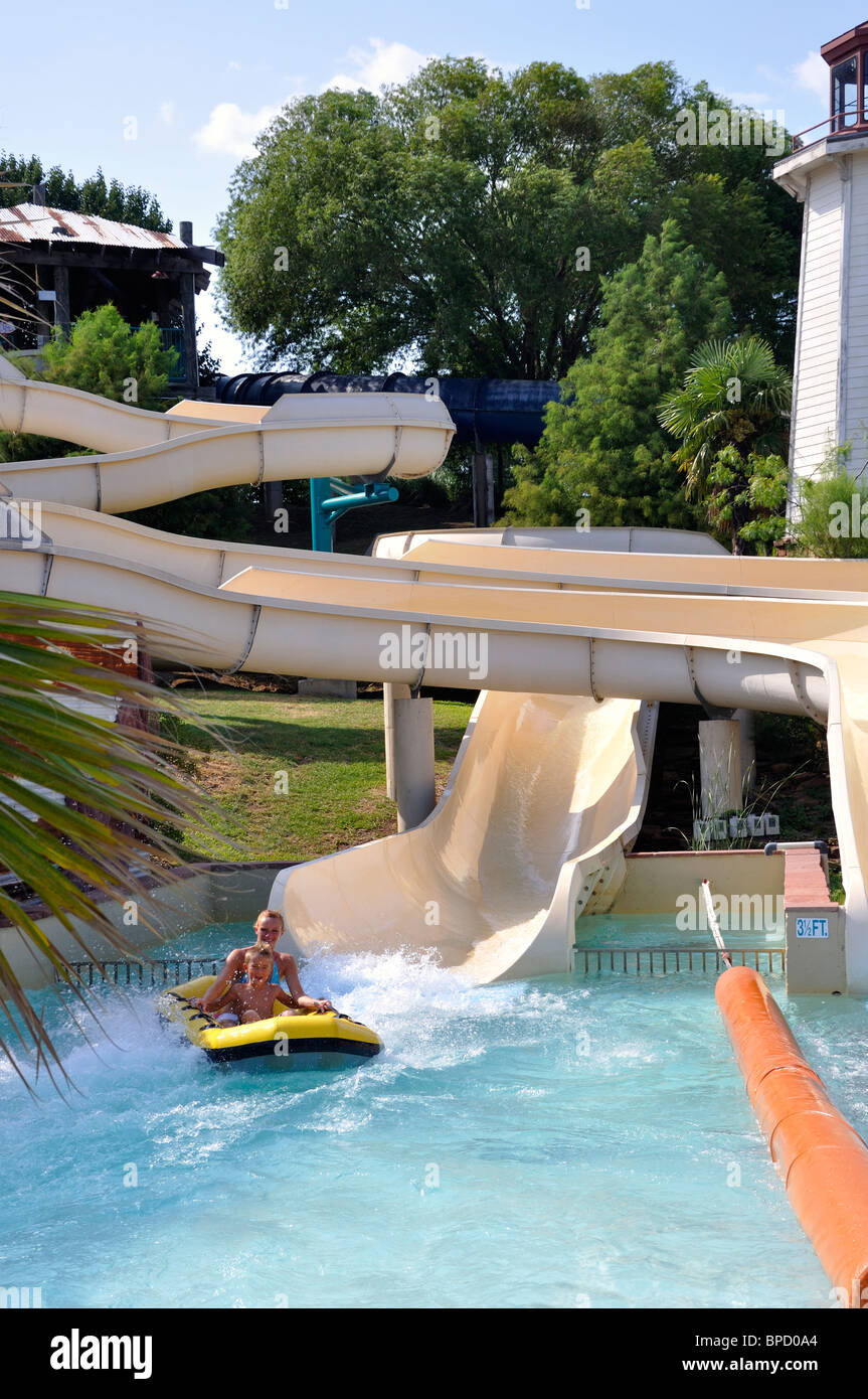 Water slide at Hurricane Harbor waterpark , Six Flags Over Texas ...