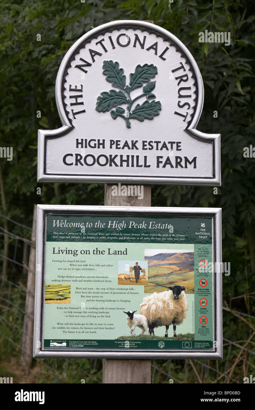 the national trust signpost crookhill farm derbyshire peak district ...