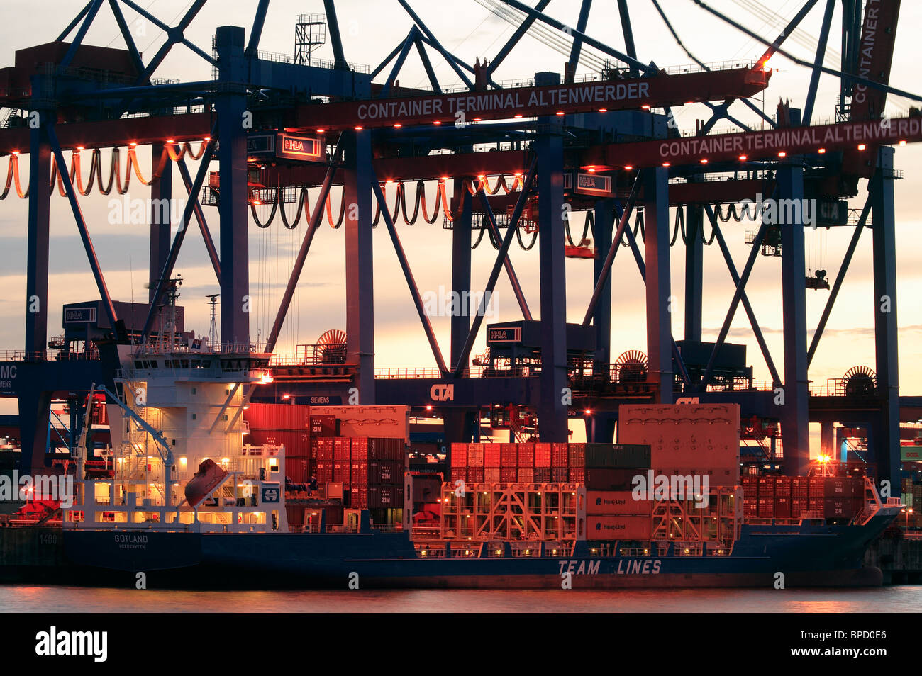 The Container Terminal Altenwerder, Hamburg, Germany Stock Photo - Alamy