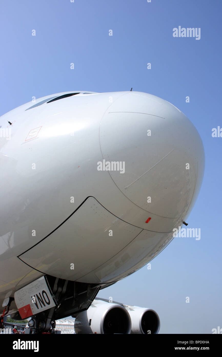 Nose of an Airbus A380 Stock Photo - Alamy