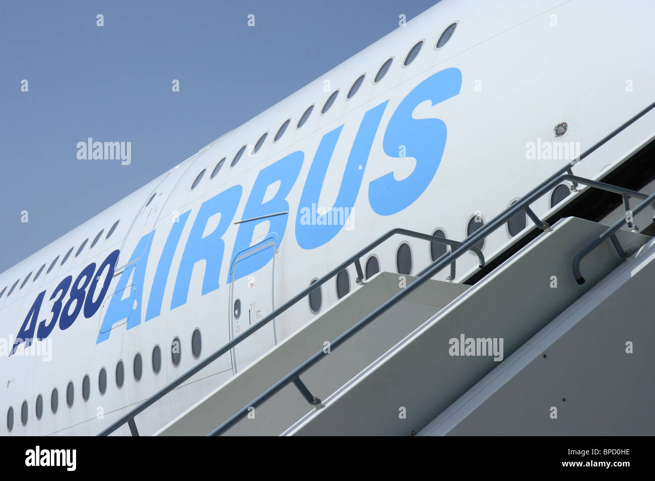 The gangway to an Airbus A380 Stock Photo - Alamy