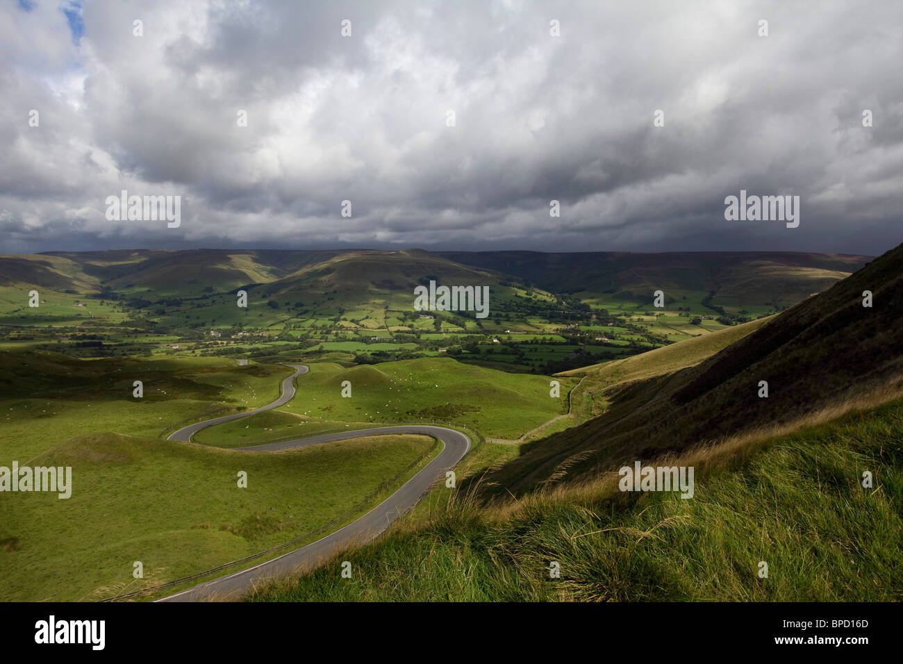 vale of edale from mam tor derbyshire peak district national park ...
