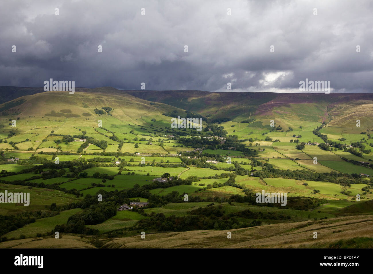 vale of edale derbyshire peak district national park england uk gb ...