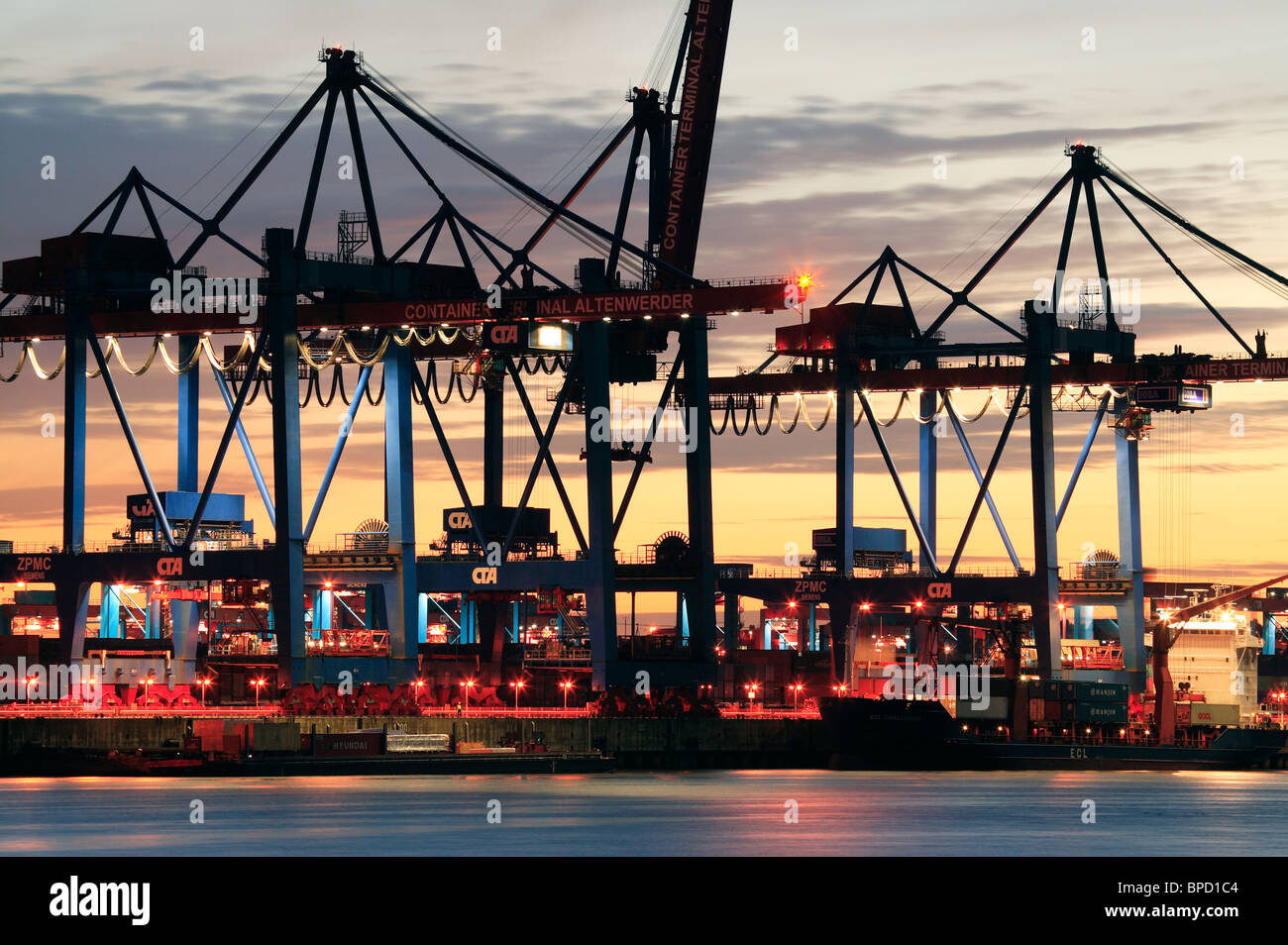 The Container Terminal Altenwerder, Hamburg, Germany Stock Photo - Alamy
