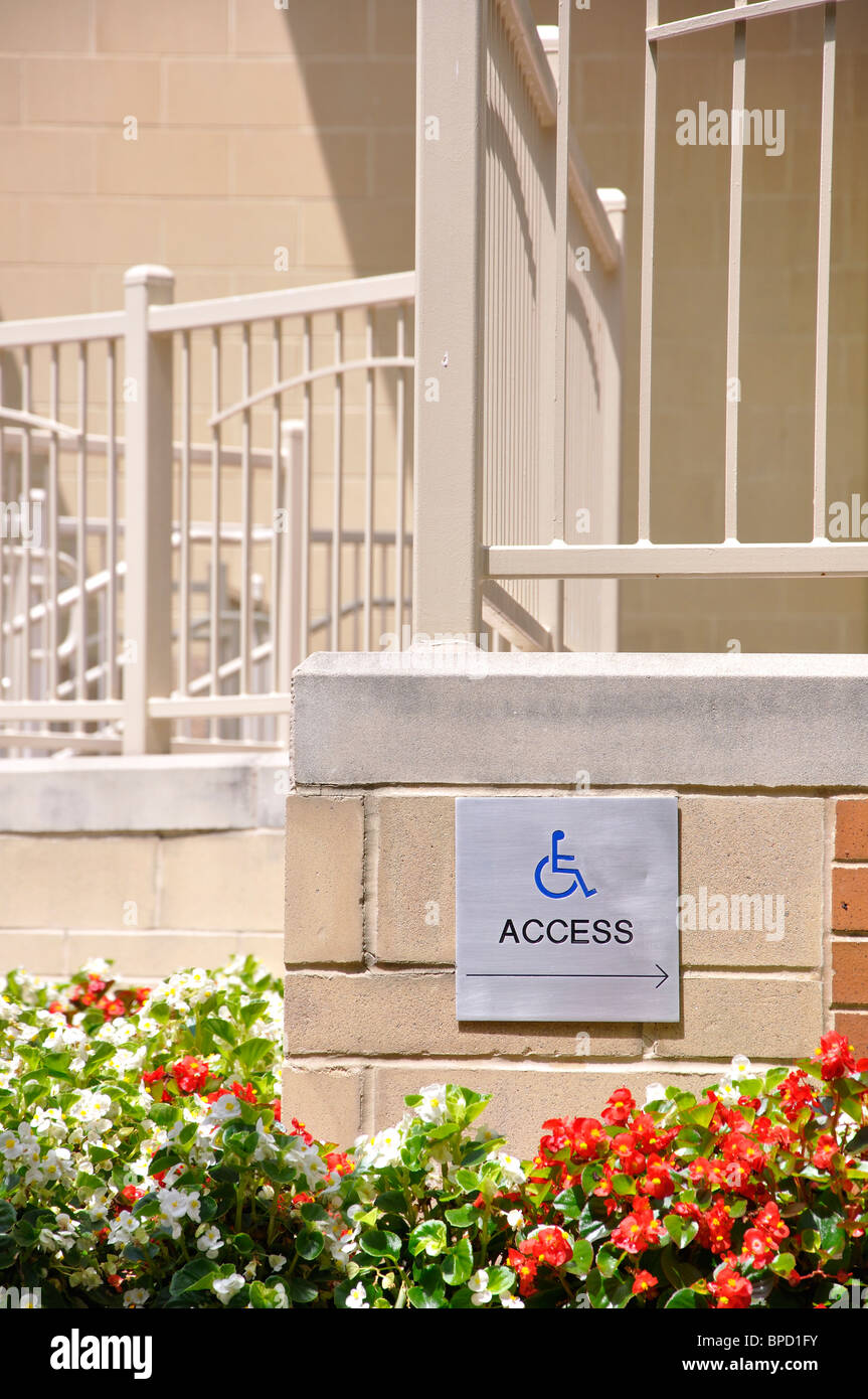 Access to building for disabled Stock Photo - Alamy