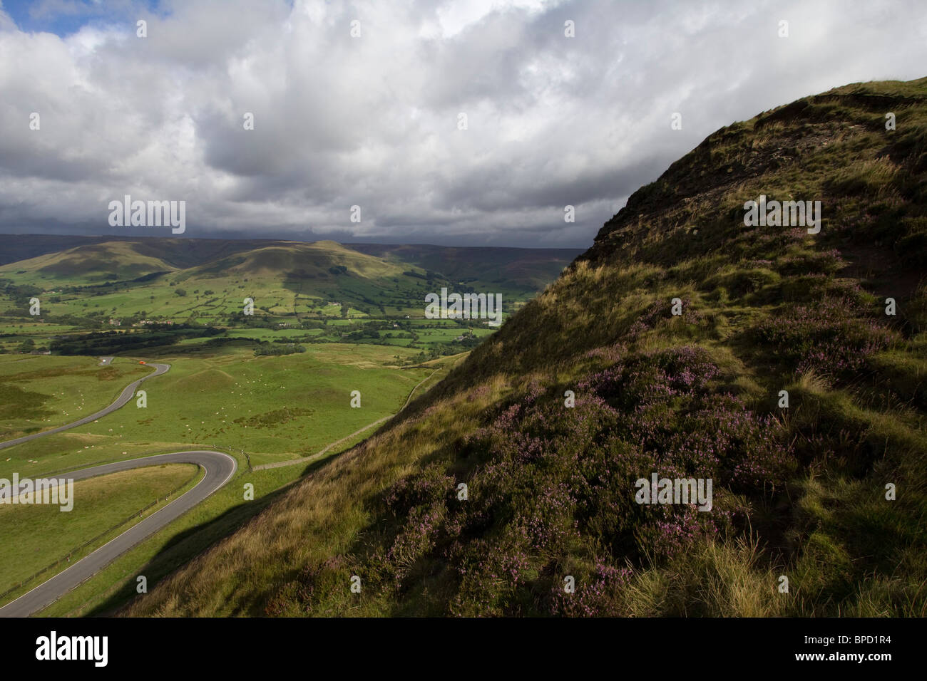 vale of edale from mam tor derbyshire peak district national park ...