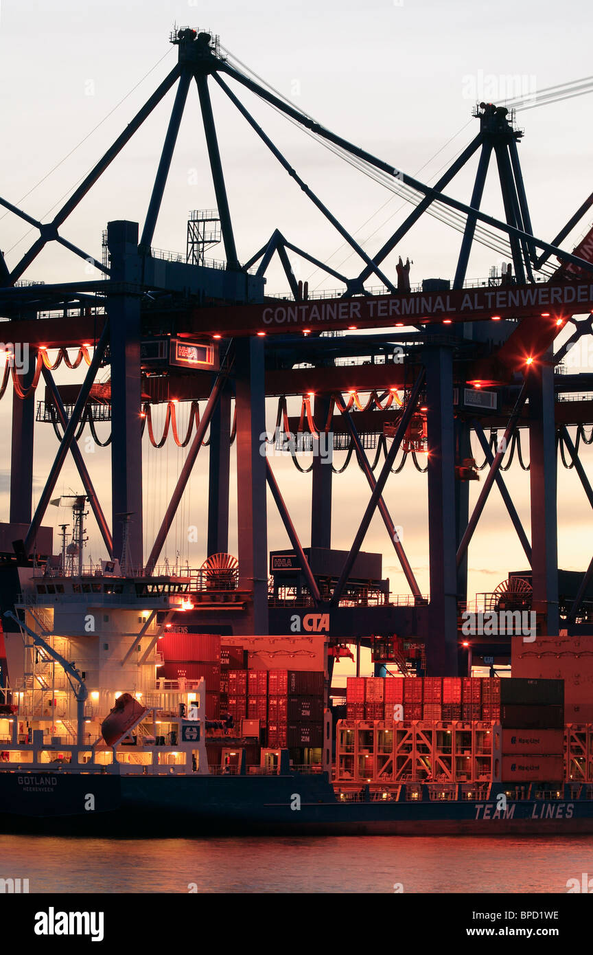 The Container Terminal Altenwerder, Hamburg, Germany Stock Photo - Alamy