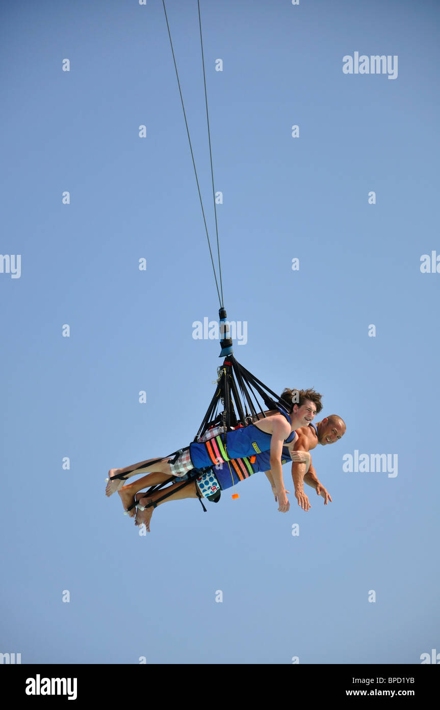 Sky coaster swing at Hurricane Harbor waterpark , Six Flags Over Texas ...