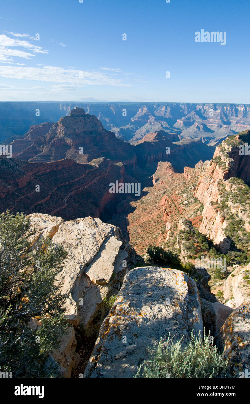 North rim Grand Canyon National Park Cape Royal overlook Stock Photo ...