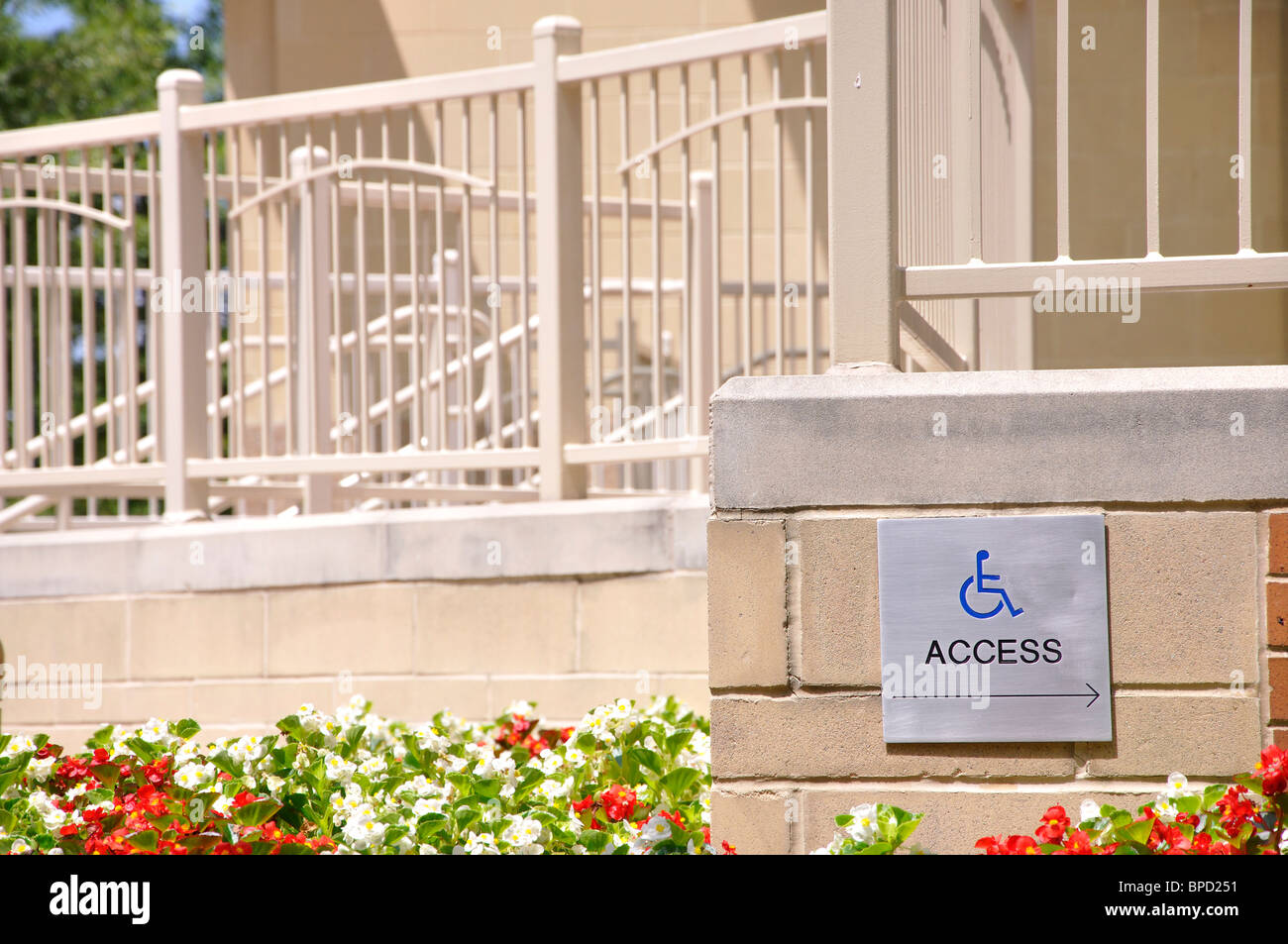 Access to building for disabled Stock Photo - Alamy