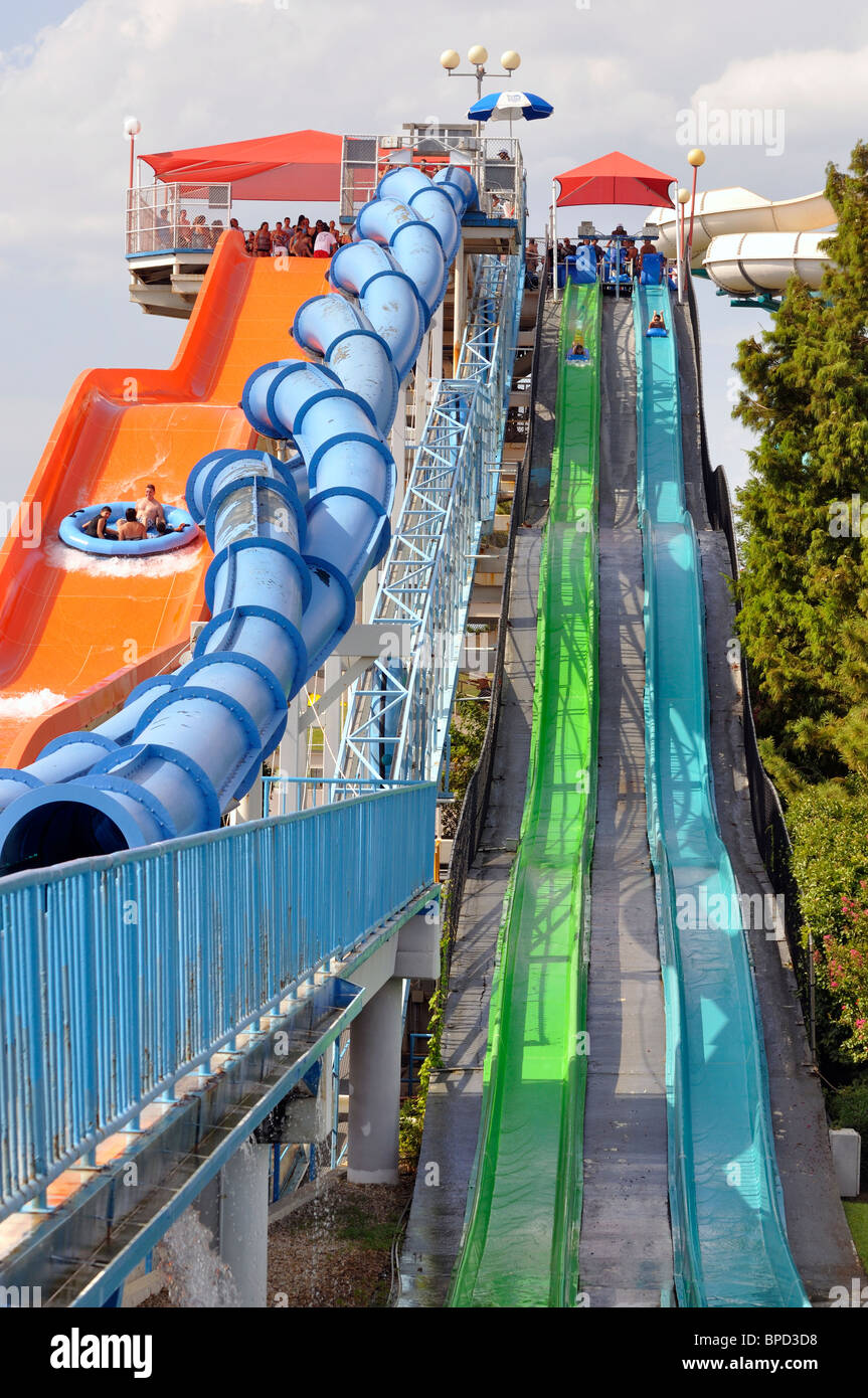 Six Flags Hurricane Harbor Slides