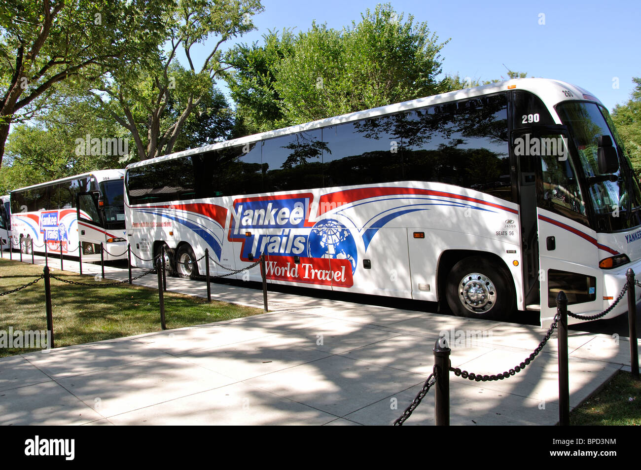 Tour buses, Washington DC, USA Stock Photo - Alamy