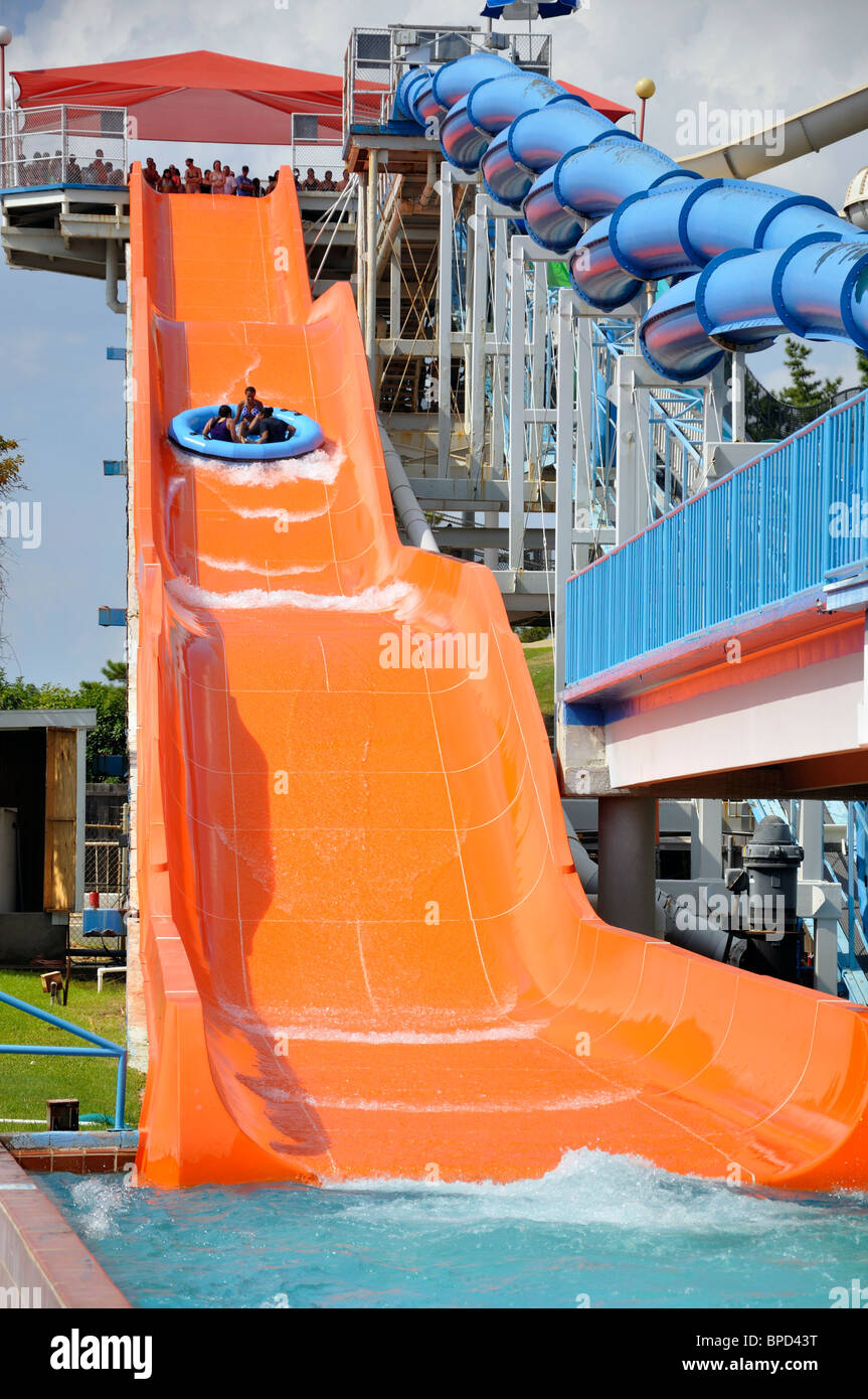 Water slide at Hurricane Harbor waterpark , Six Flags Over Texas ...