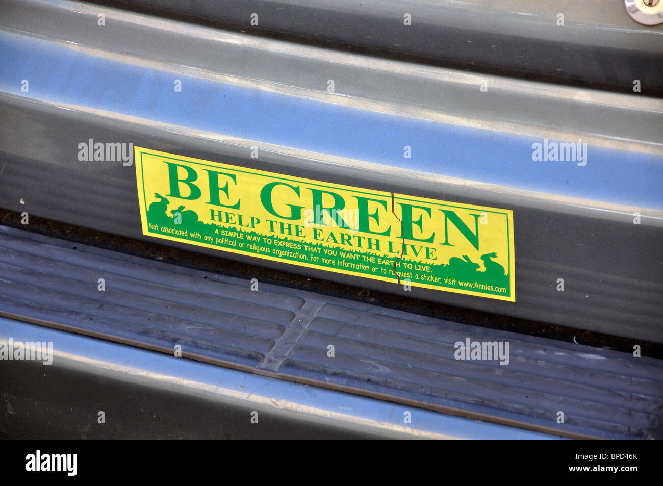 'Be green' bumper sticker Stock Photo - Alamy
