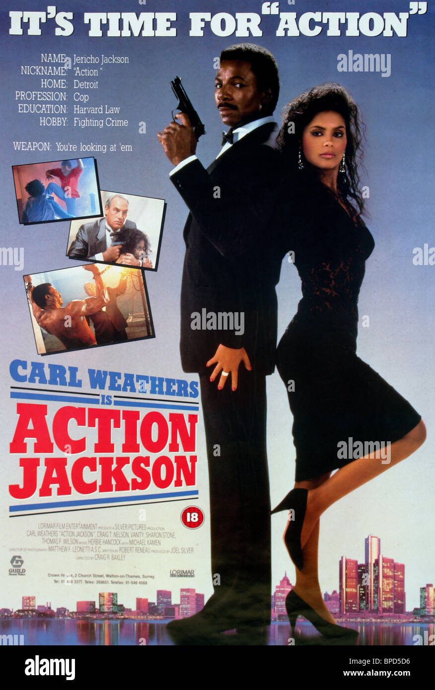 CARL WEATHERS POSTER ACTION JACKSON (1988 Stock Photo: 31022466 - Alamy