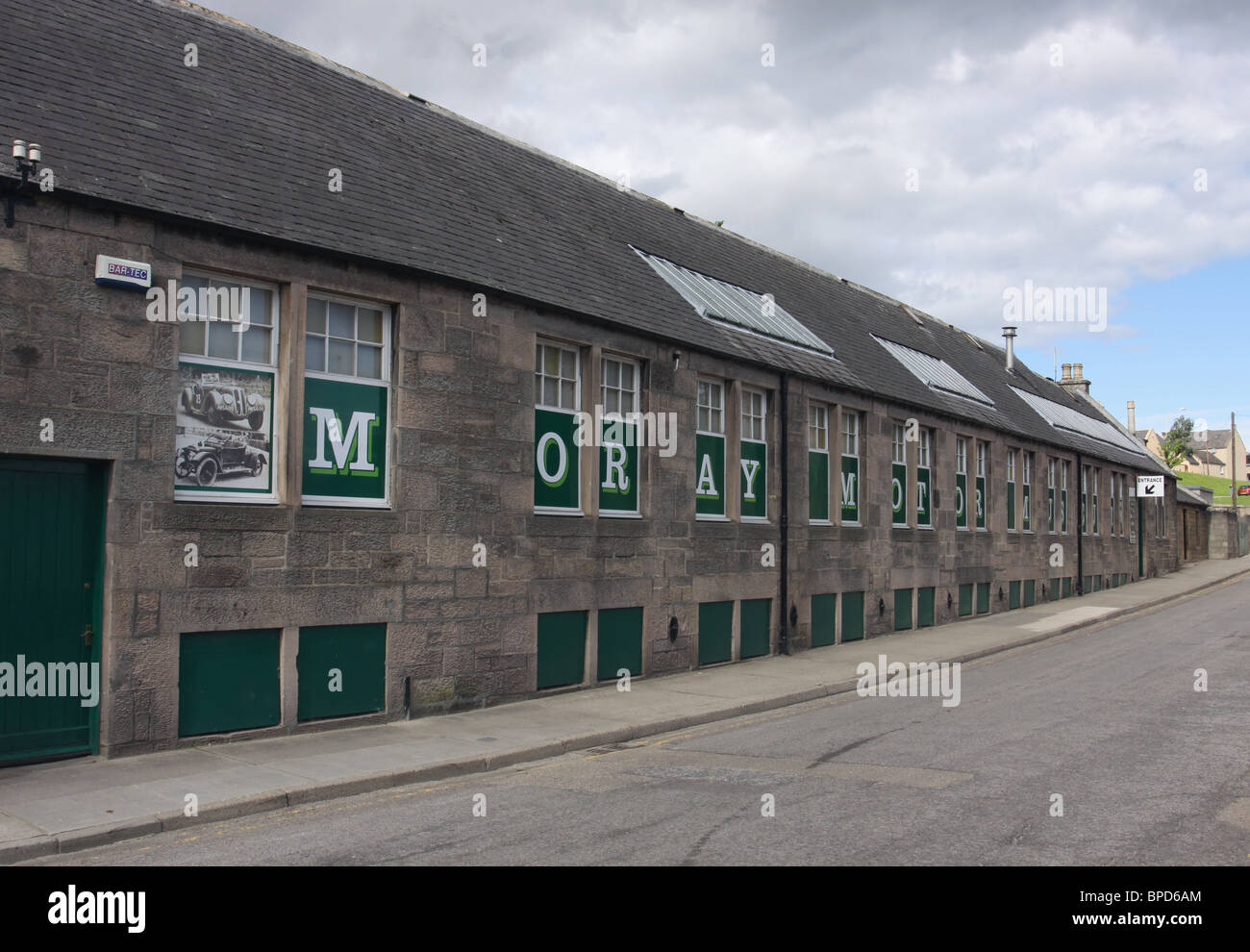 entrance to Moray Motor Museum Elgin Scotland August 2010 Stock Photo ...