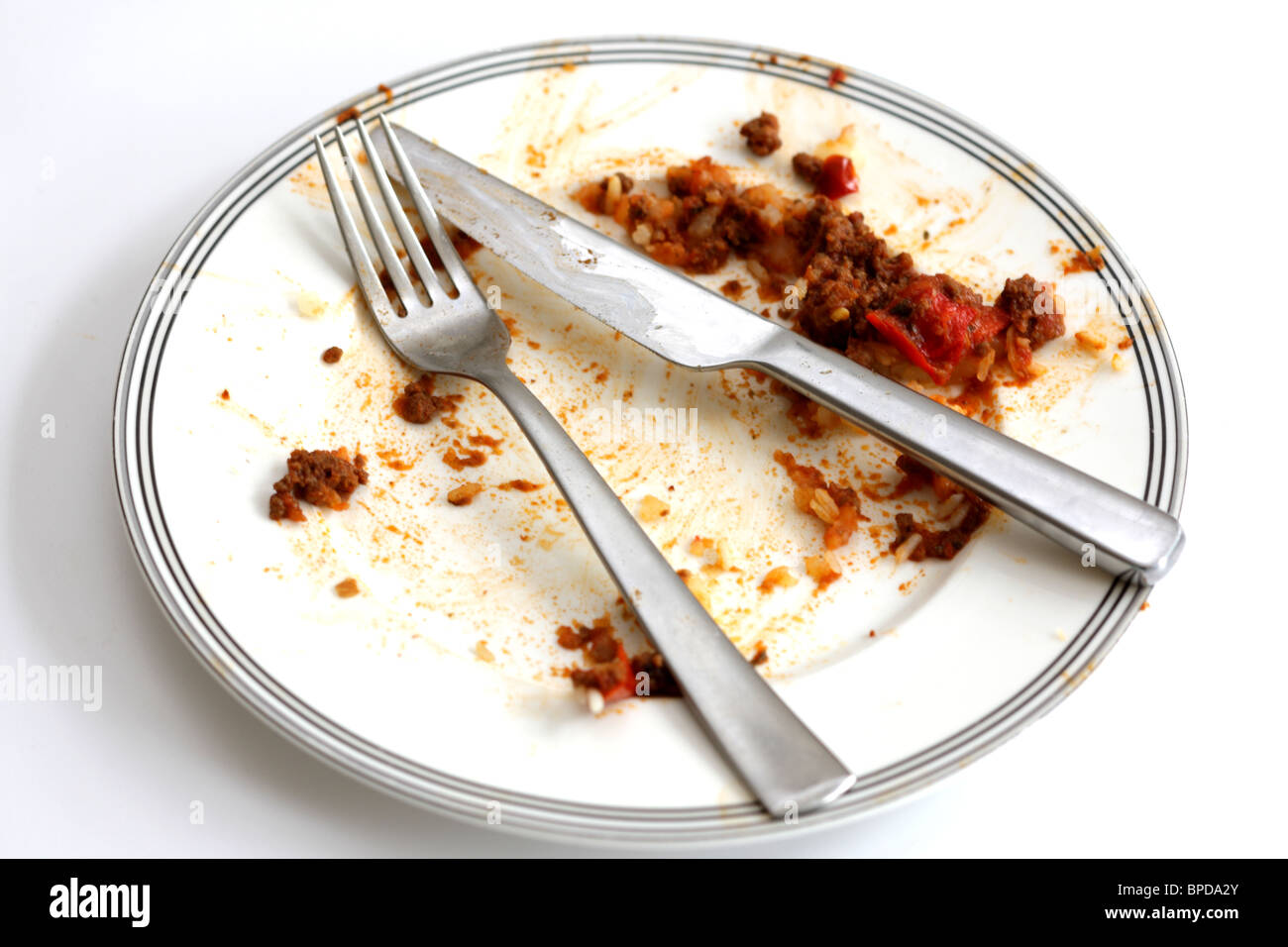 Dirty Meal Plates Stock Photo - Alamy
