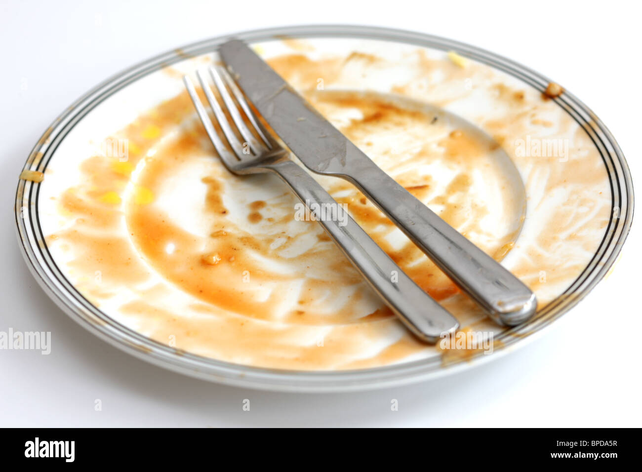 Dirty Meal Plates Stock Photo - Alamy
