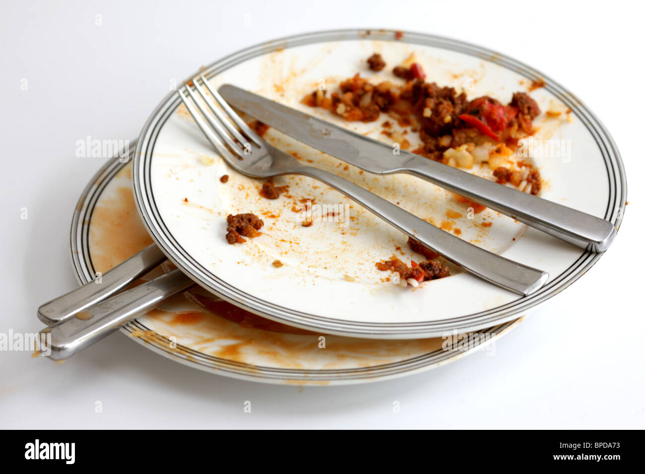 Stack empty plates dirty hi-res stock photography and images - Alamy