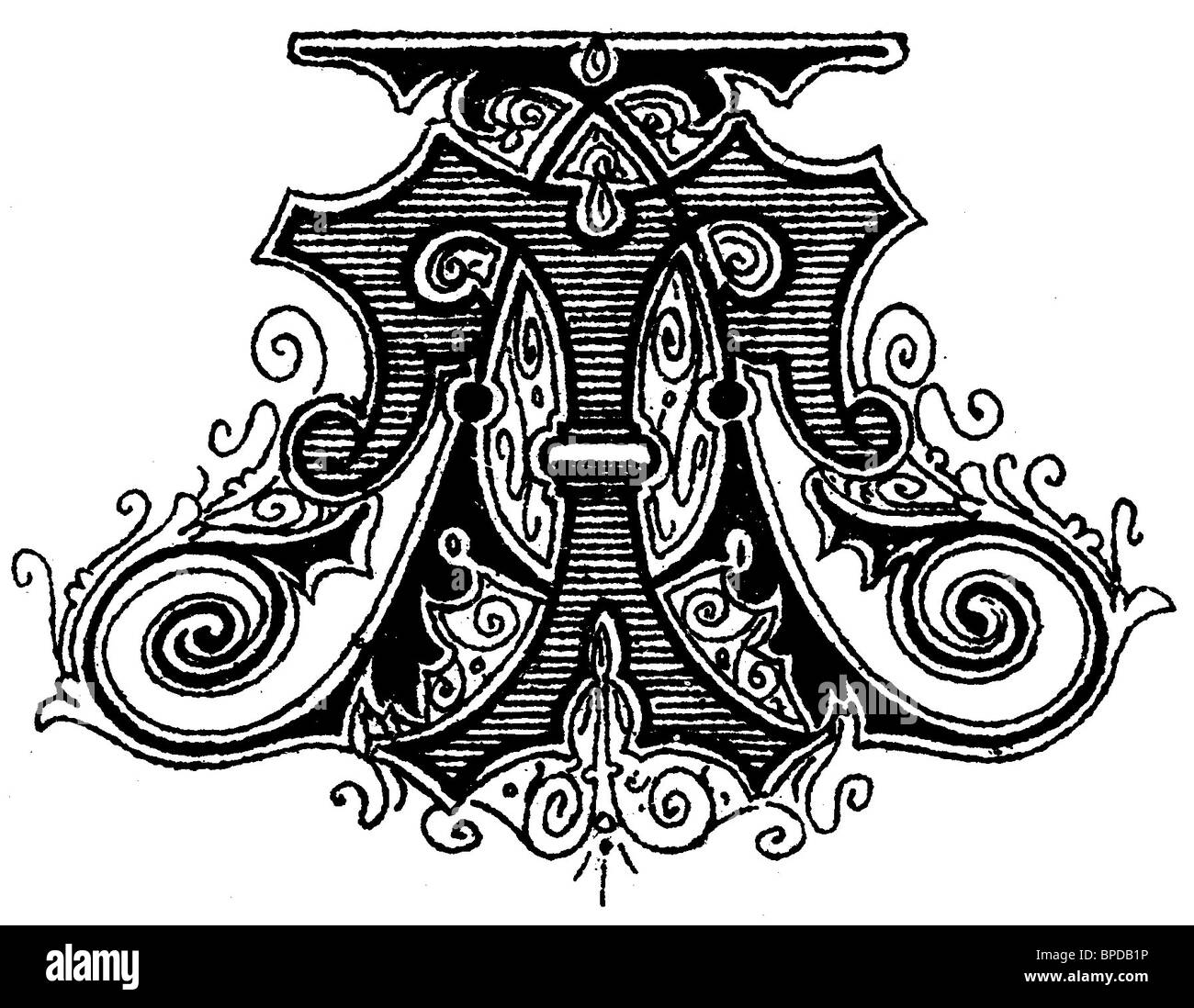 Monogram ta Black and White Stock Photos & Images - Alamy