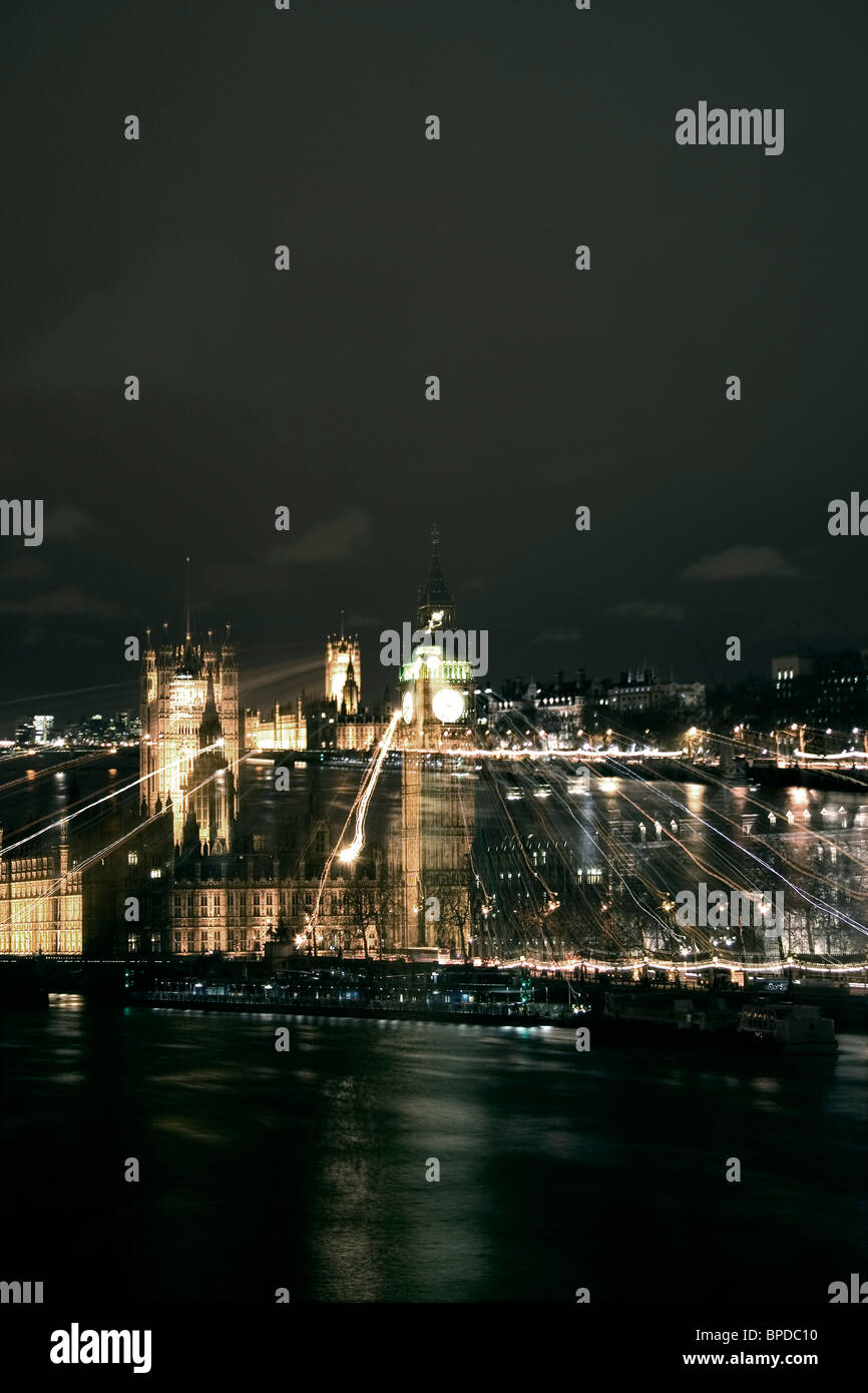 Big Ben shot from south side of Thames Stock Photo - Alamy