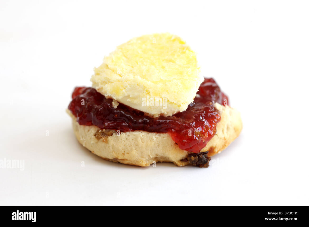 Cream Scone and Jam Stock Photo - Alamy