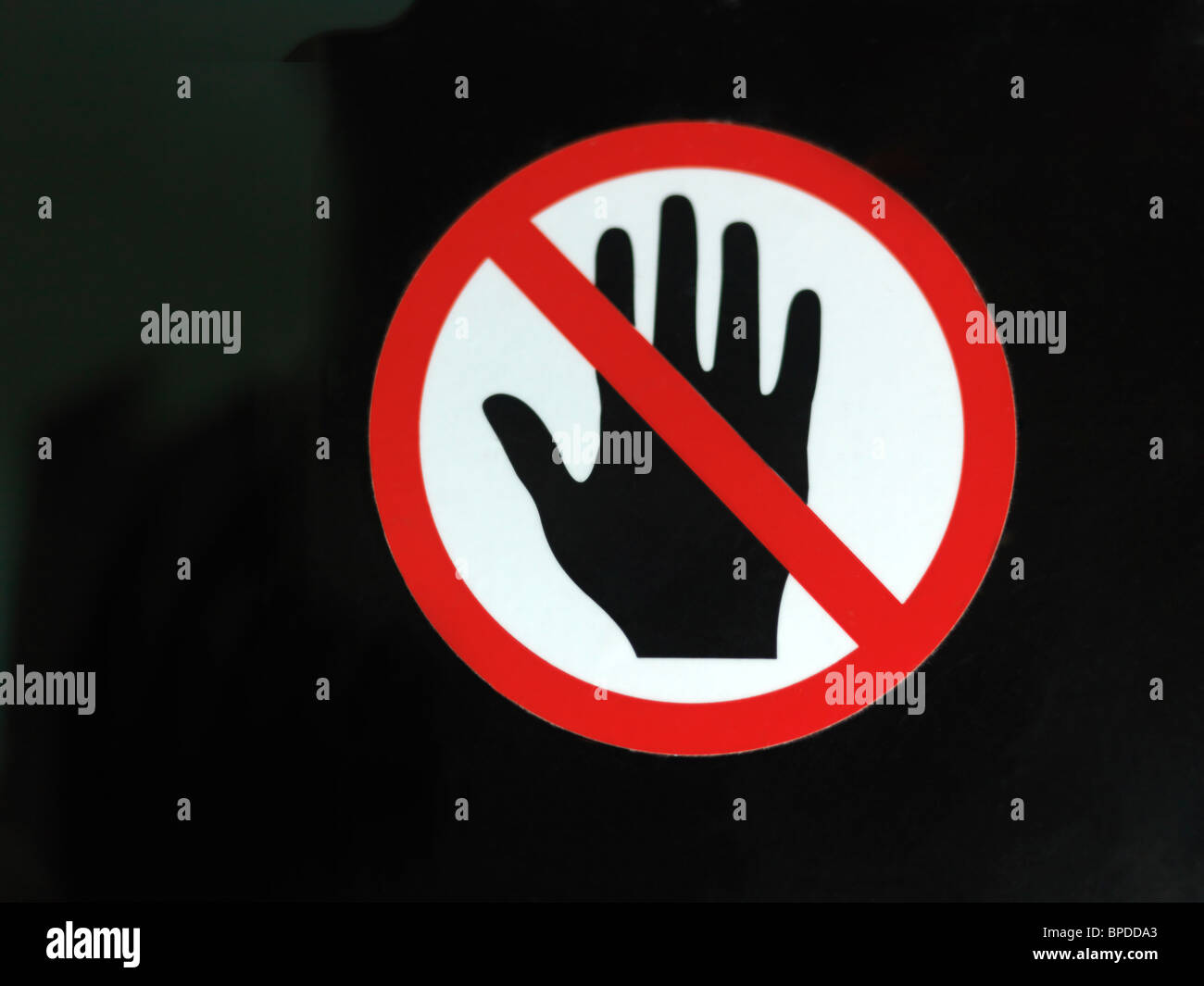 Do Not Touch Warning Sign Stock Photo - Alamy