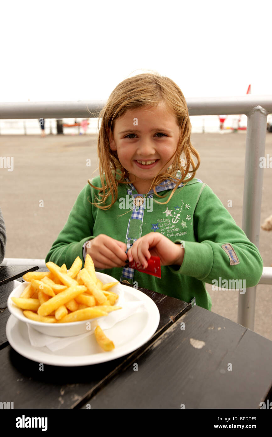 Child Eating Chips Stock Photo - Alamy