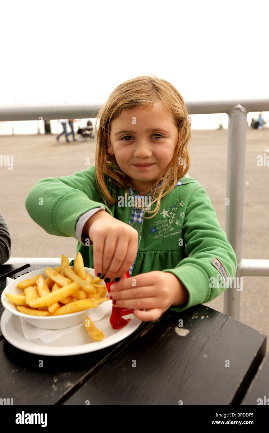Child Eating Chips Stock Photo - Alamy