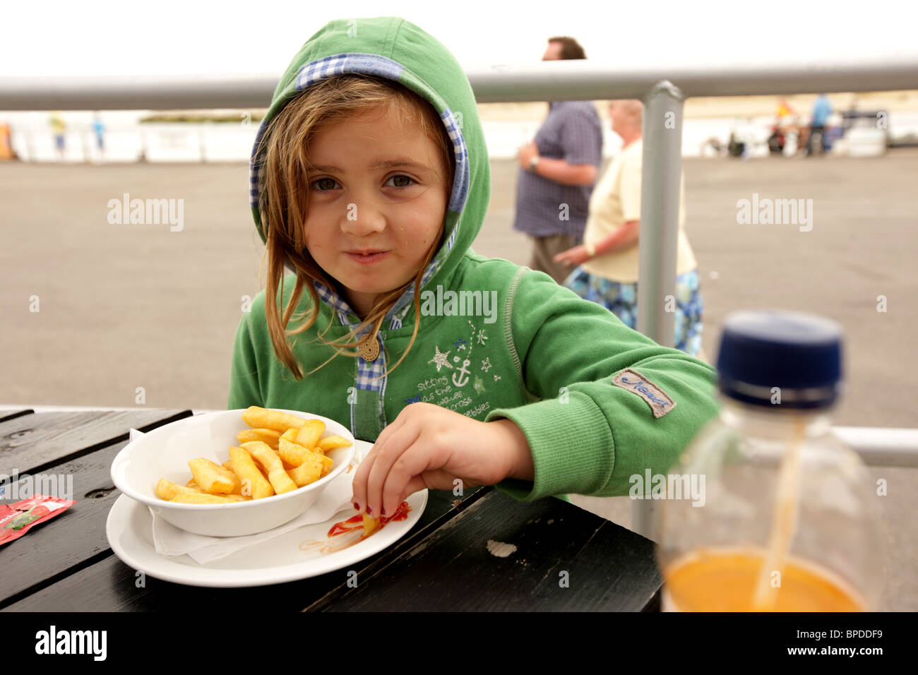 Child Eating Chips Stock Photo - Alamy