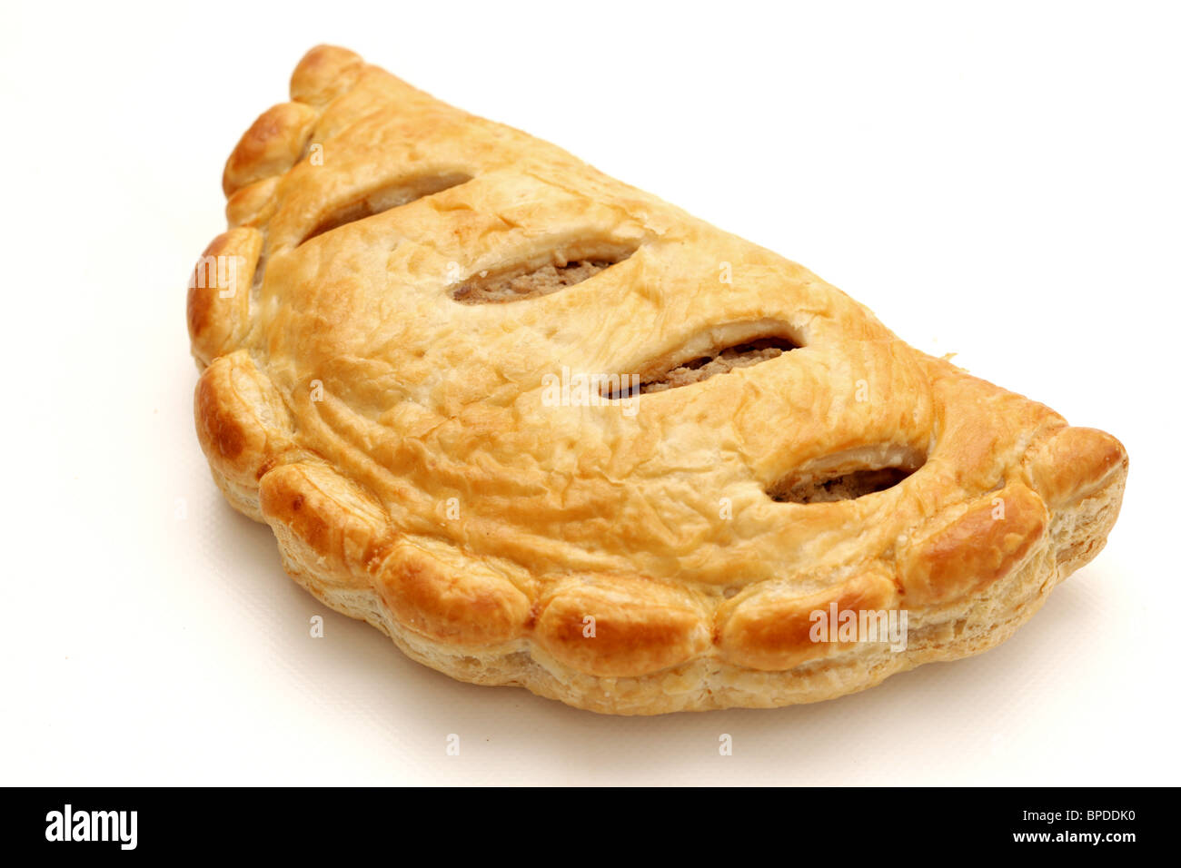 Freshly Baked Tasty Authentic Cornish Pasty Against A White Background ...