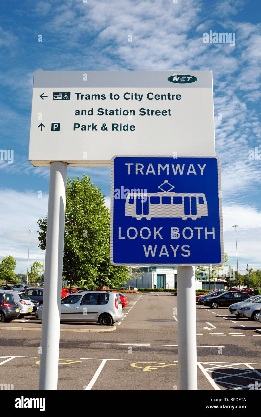 Tram information sign Wilkinson street Nottingham england uk Stock ...
