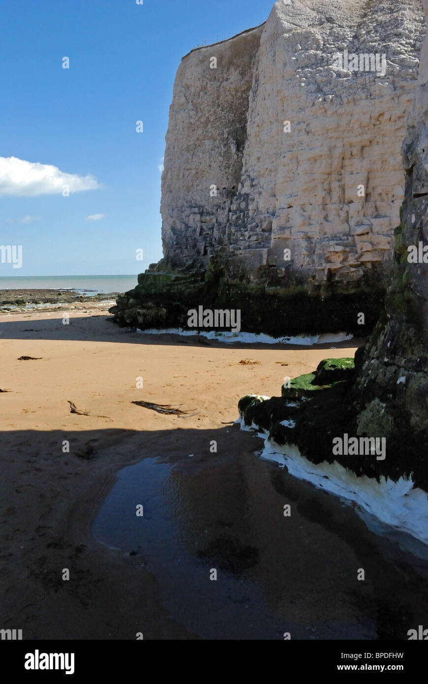 White rock formations at Botany Bay , Kingsgate , Kent , England ...