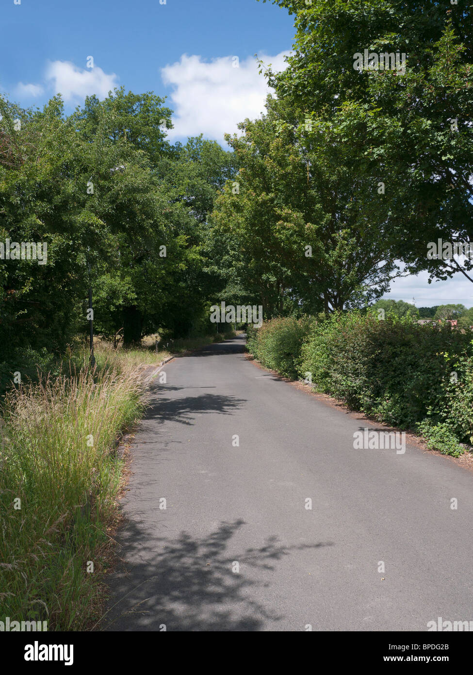 country lane estate warwickshire midlands england uk Stock Photo - Alamy