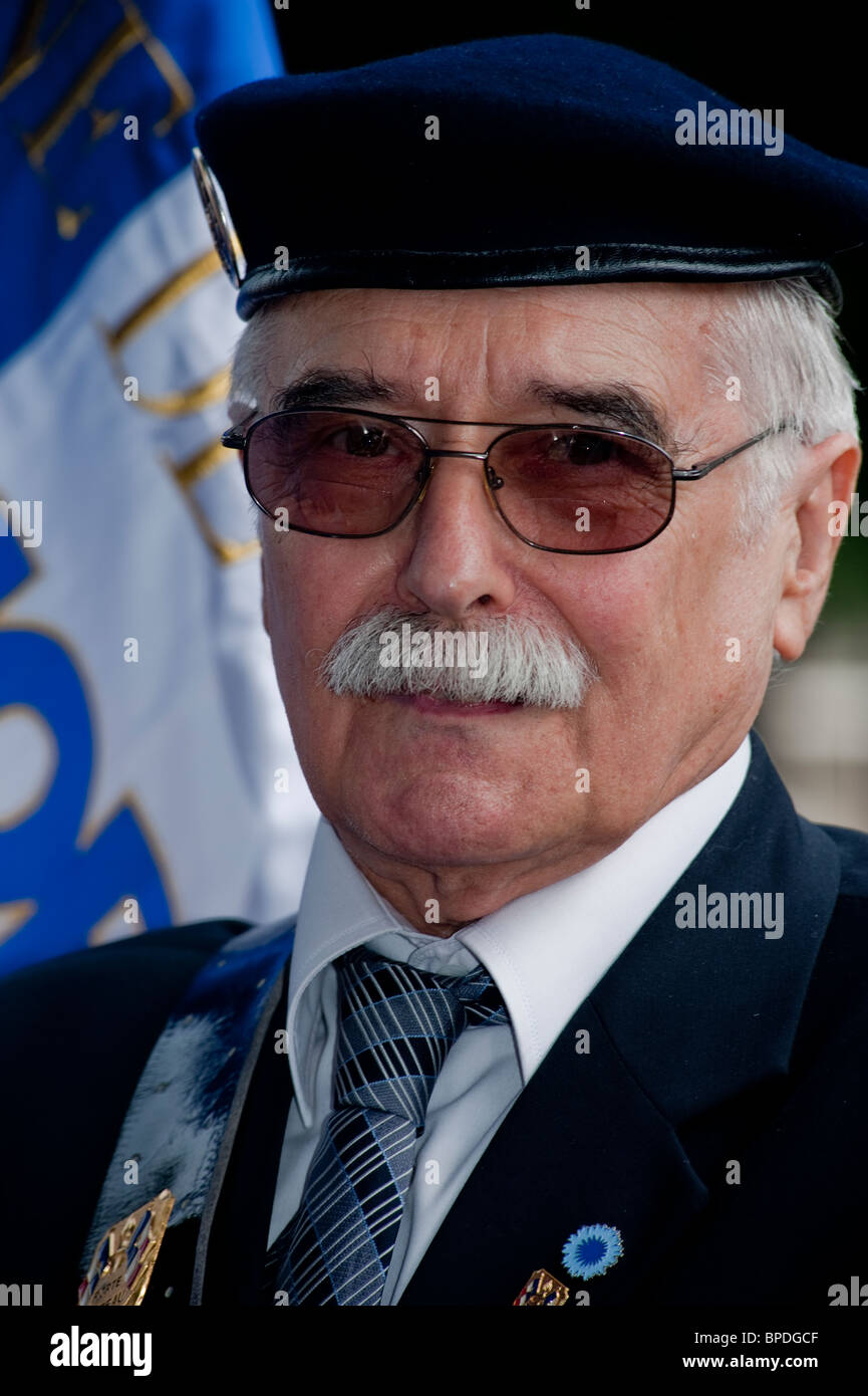 Paris, France, portrait old man French Celebrate the Paris Anniversary ...