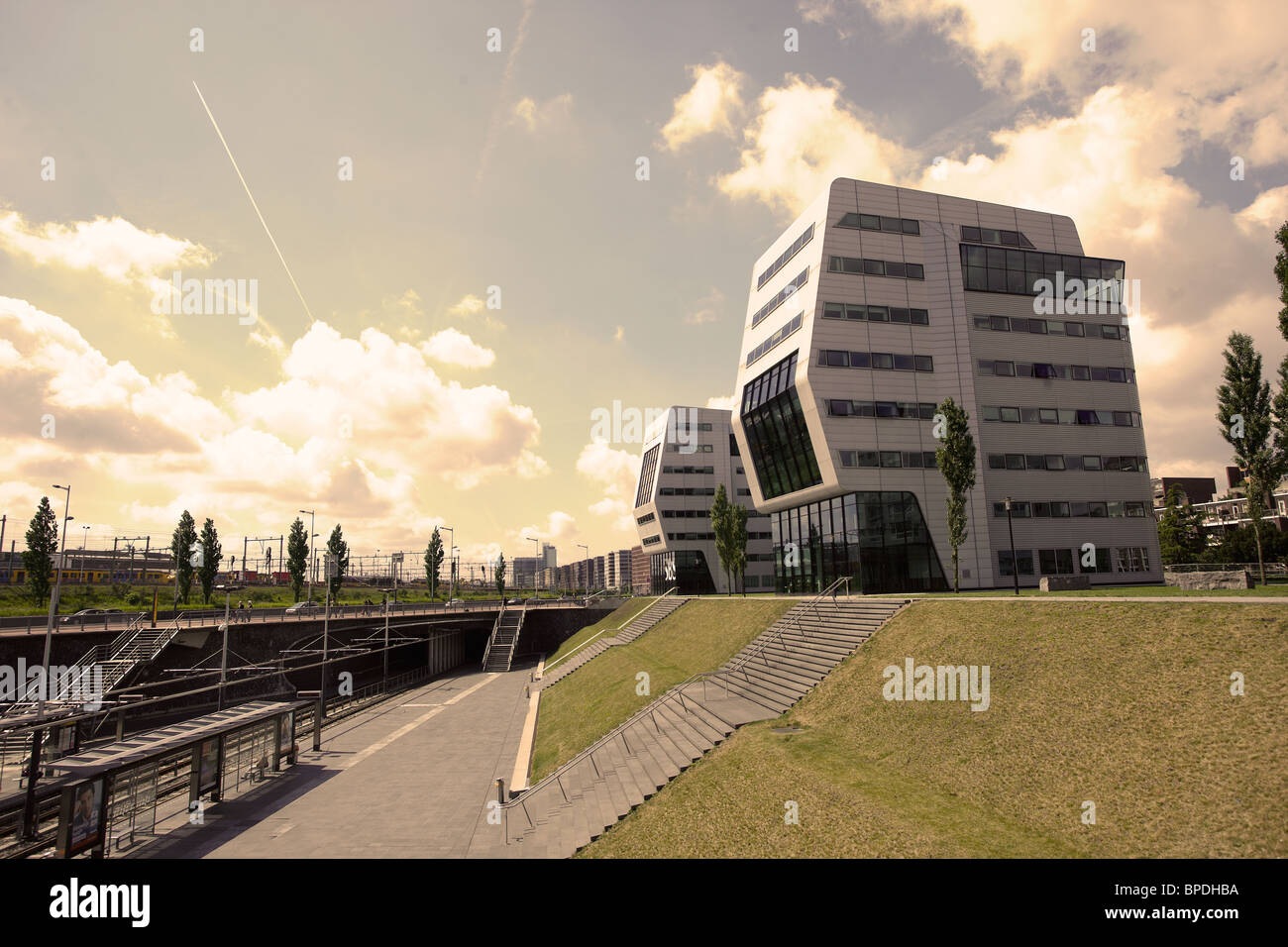 Eastern Docklands walk in Amsterdam Stock Photo - Alamy