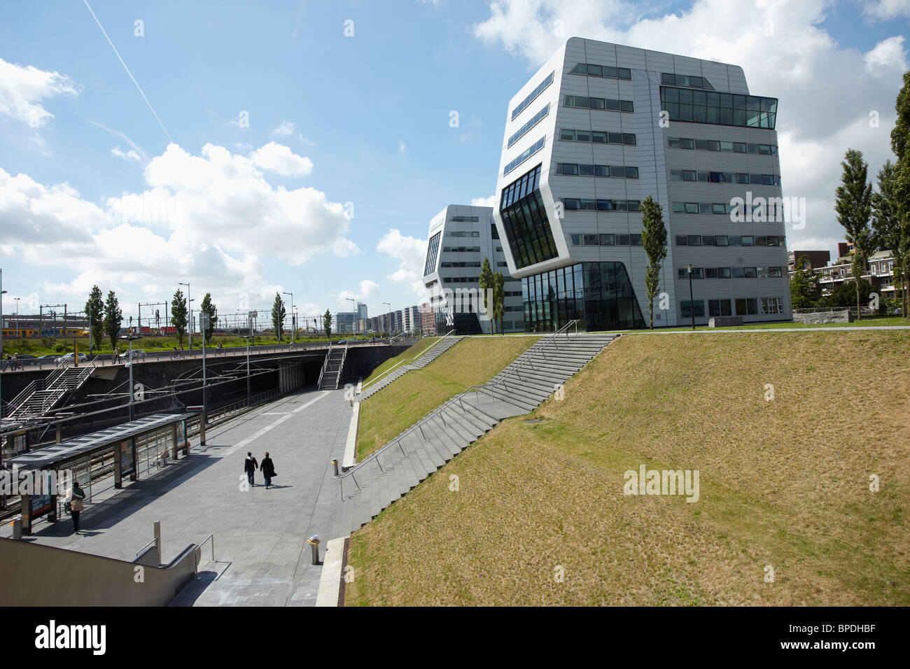 Eastern Docklands walk in Amsterdam Stock Photo - Alamy