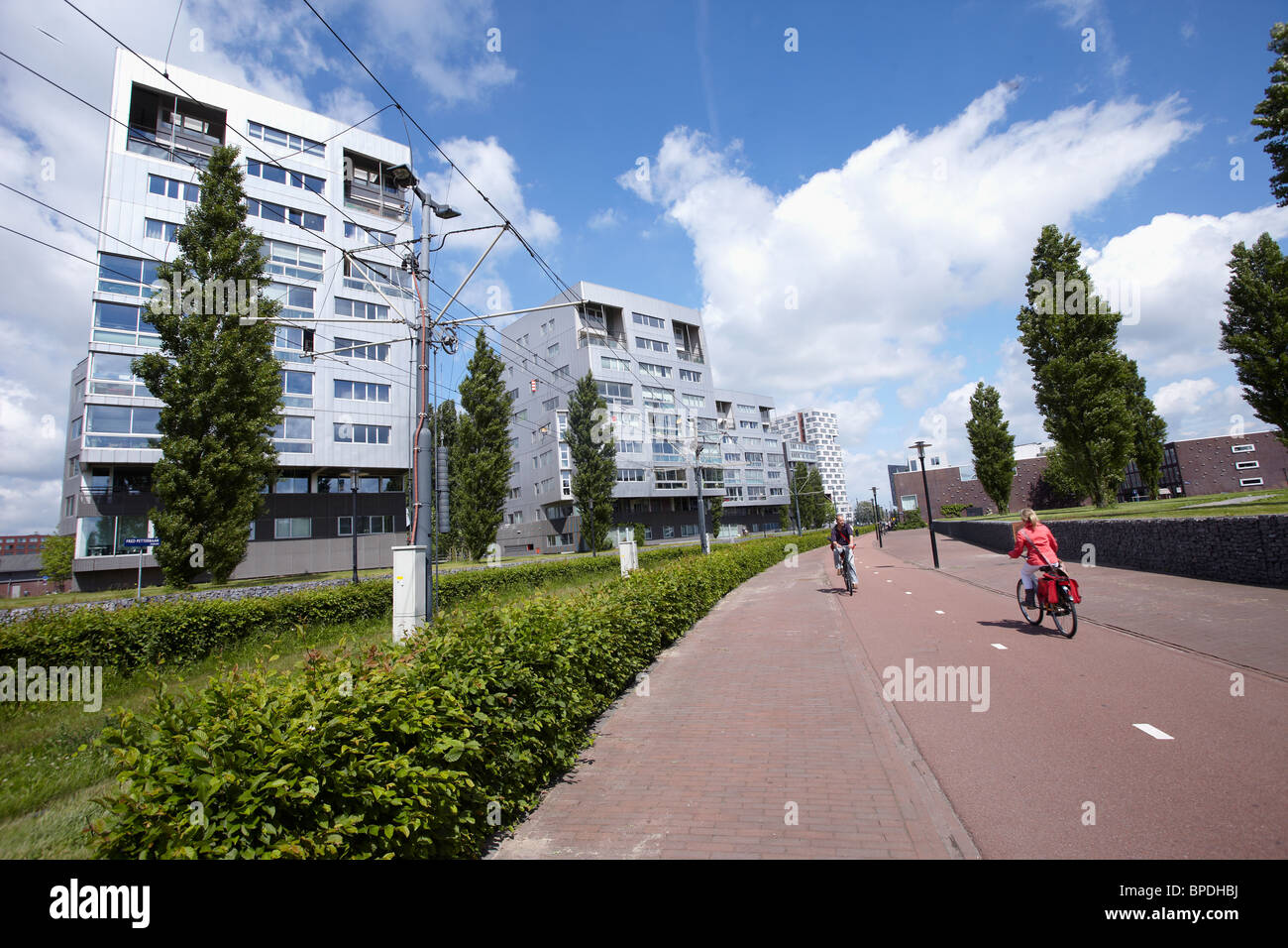 Eastern Docklands walk in Amsterdam Stock Photo - Alamy