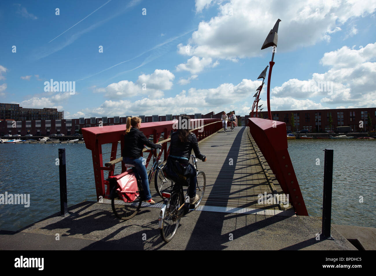 Eastern Docklands walk in Amsterdam Stock Photo - Alamy