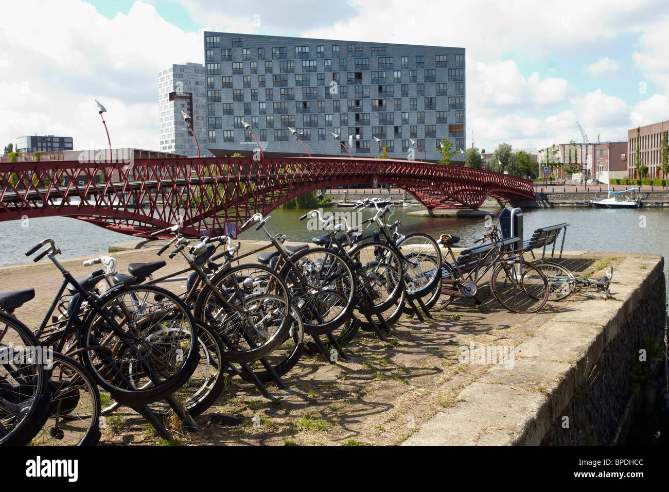 Eastern Docklands walk in Amsterdam Stock Photo - Alamy