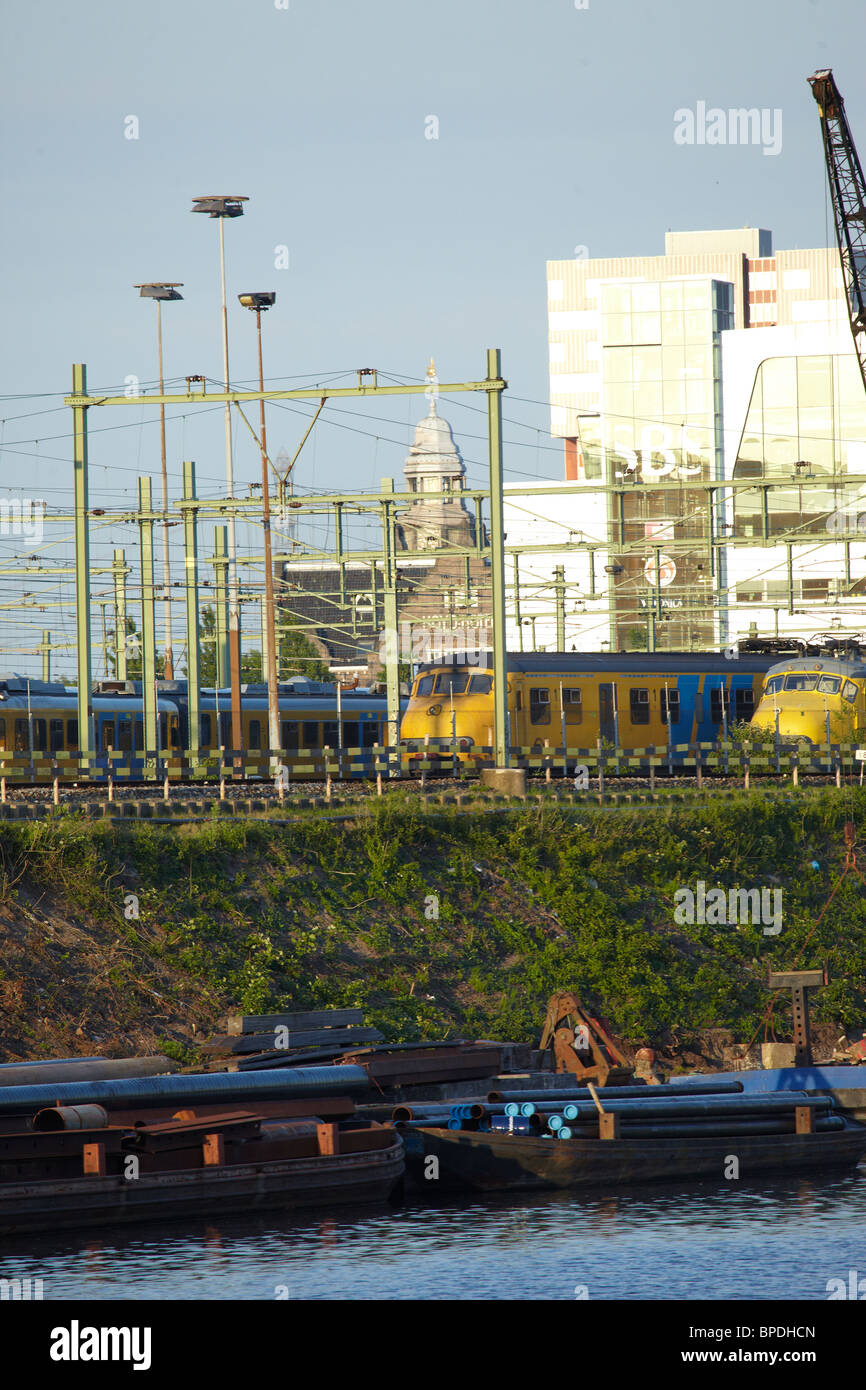 Eastern Docklands walk in Amsterdam Stock Photo - Alamy