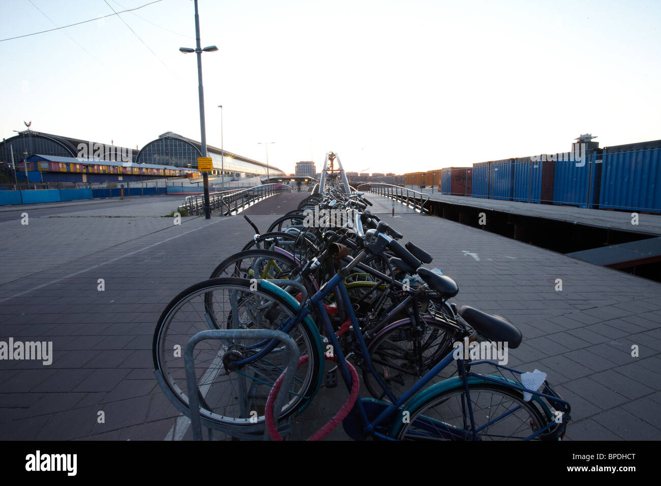 Eastern Docklands walk in Amsterdam Stock Photo - Alamy