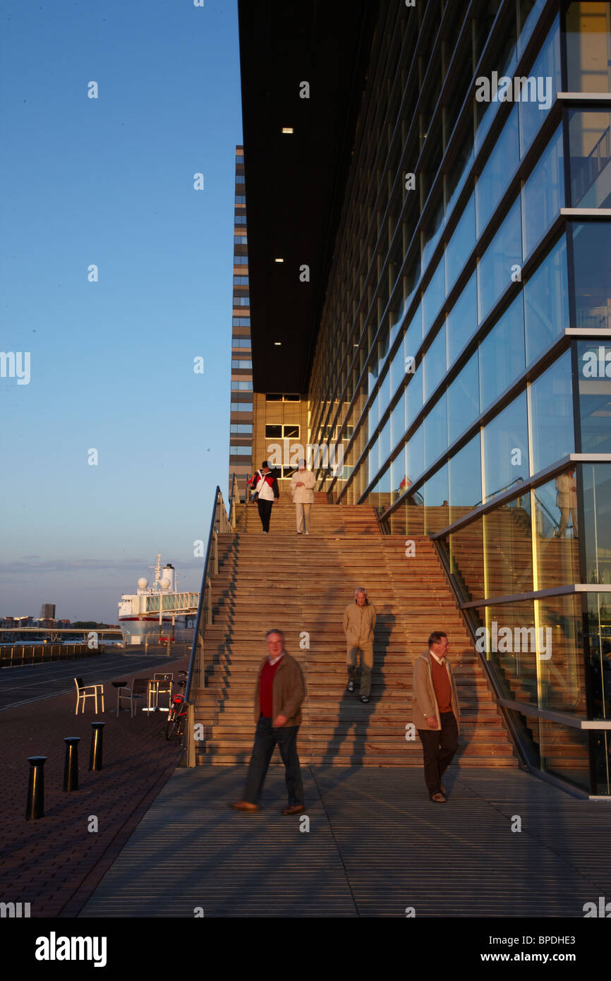 Eastern Docklands walk in Amsterdam Stock Photo - Alamy