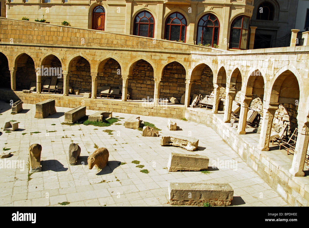 Baku, Azerbaijan, Vestige of the ancient market place in old inner Baku ...