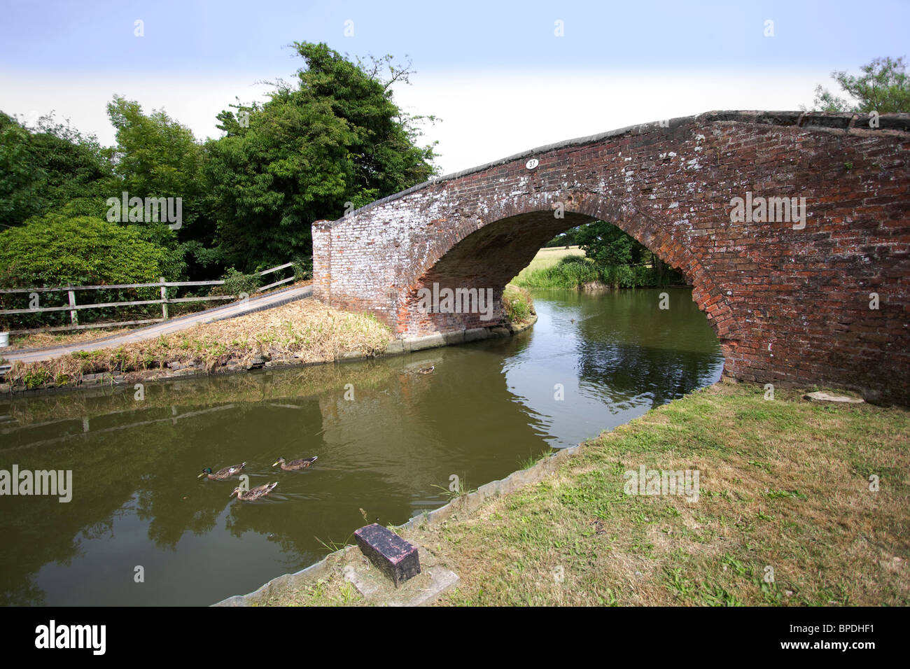 A bridge over a canal Stock Photo - Alamy