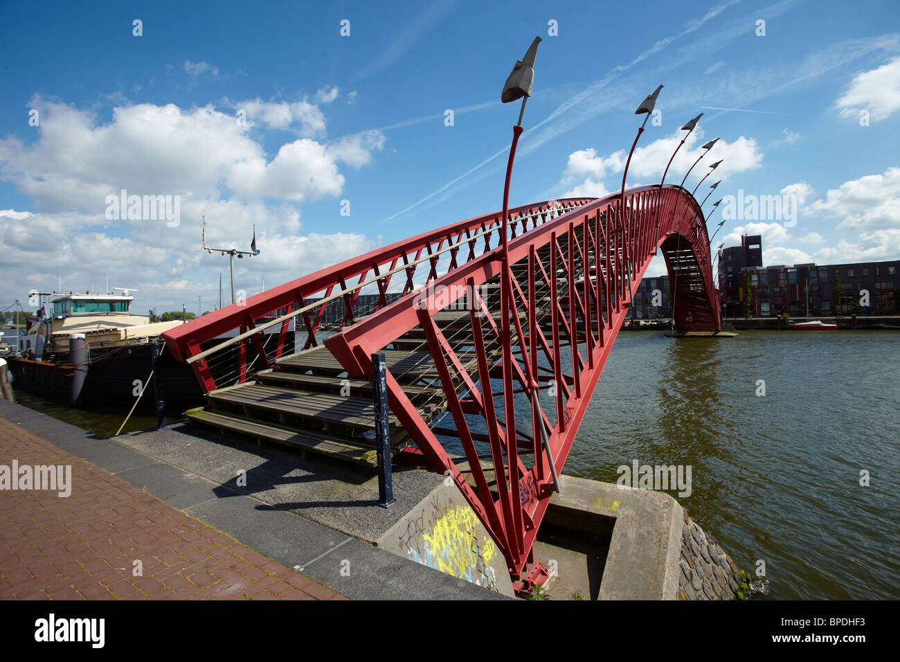 Eastern Docklands walk in Amsterdam Stock Photo - Alamy